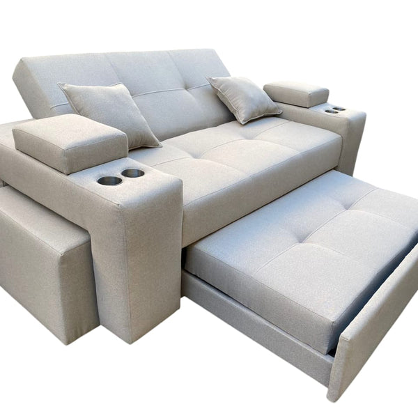 SOFA CAMA TREBOL 2 CUERPOS + 2 PUFF – DKORA