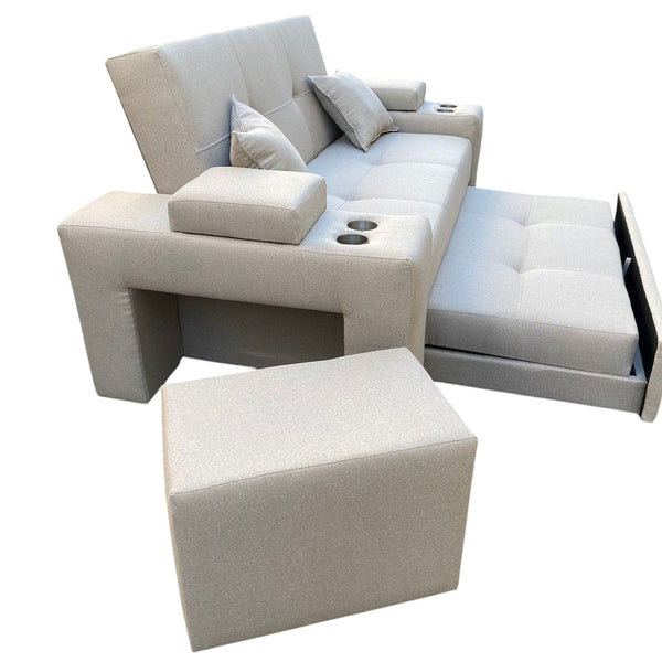 SOFA CAMA TREBOL 2 CUERPOS + 2 PUFF – DKORA